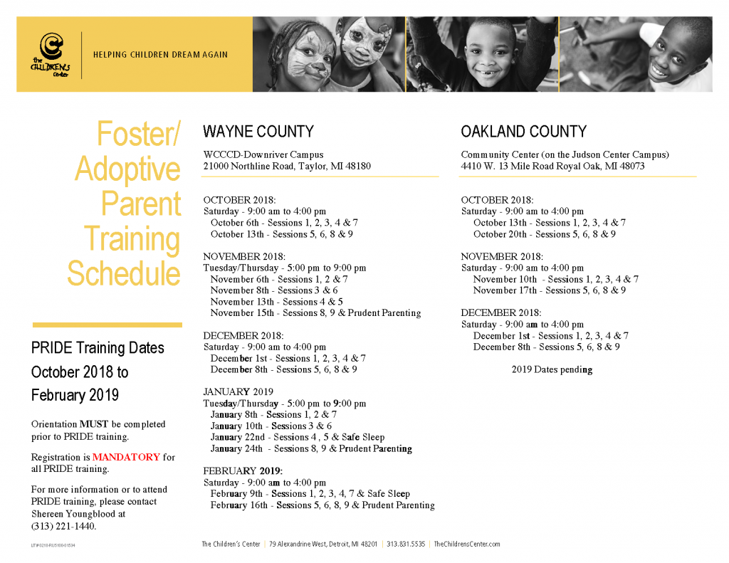 PRIDE Training-Wayne County - The Children's Center
