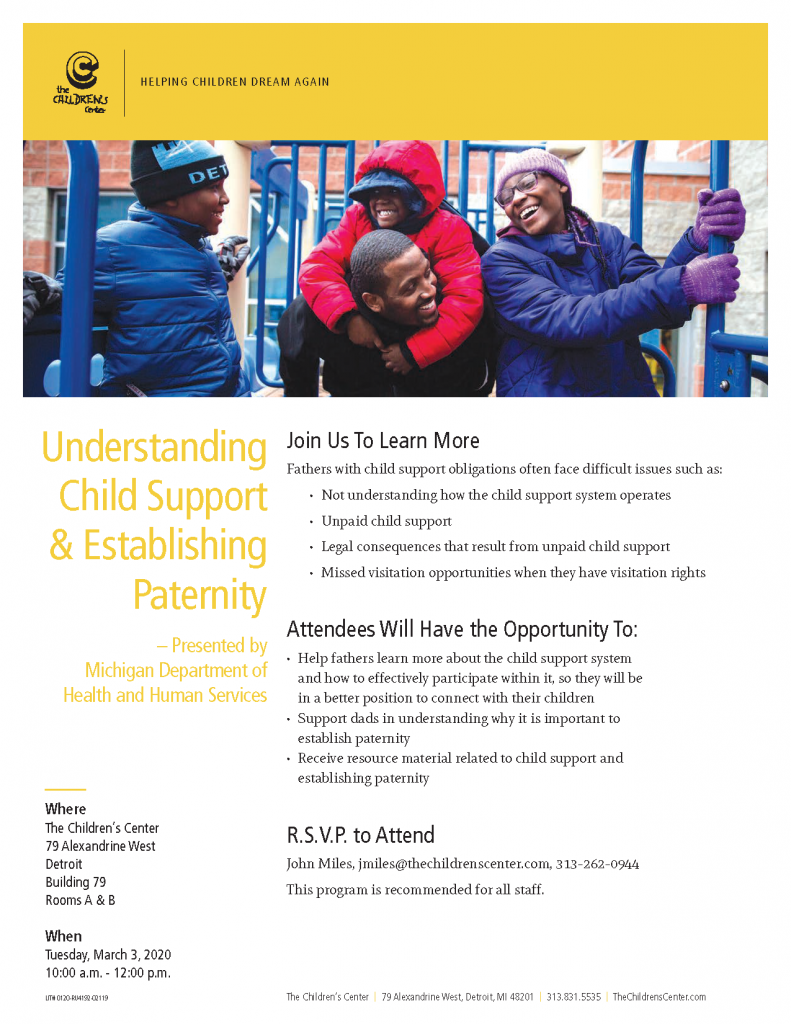 Understanding Child Support & Establishing Paternity - The Children's ...