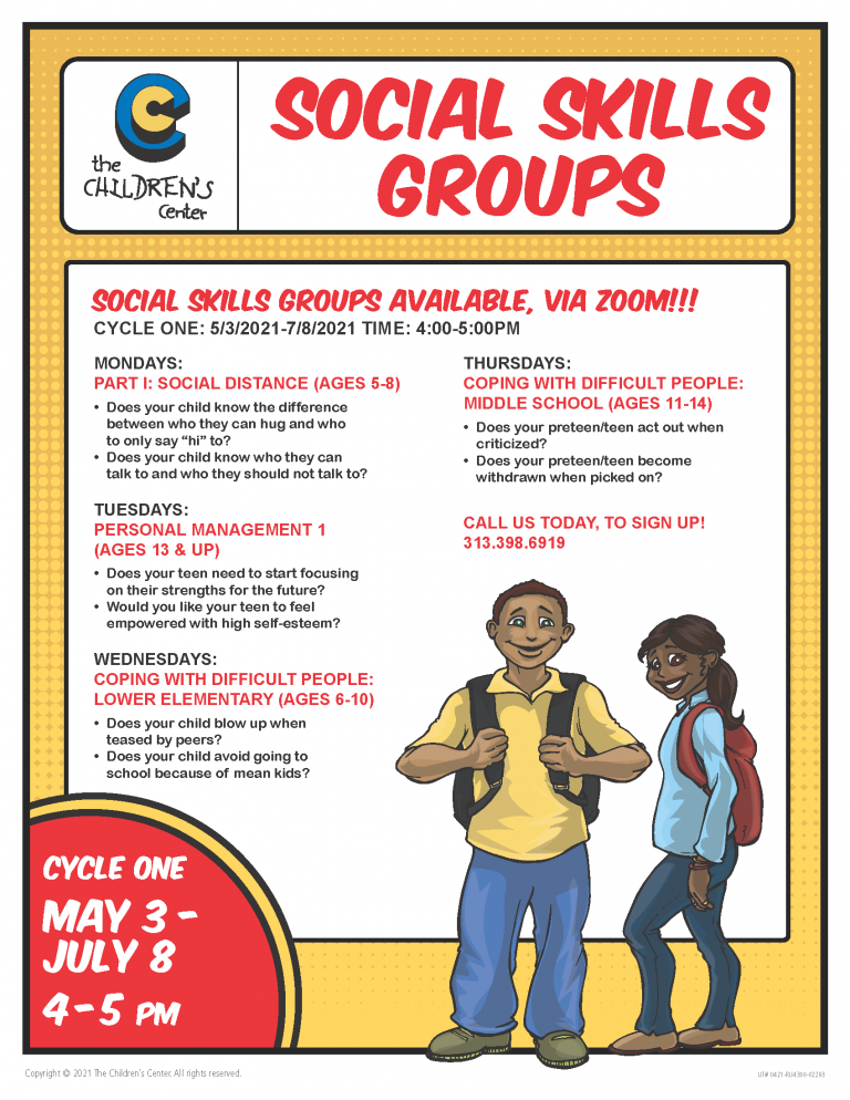Social Skills Groups – Cycle One - The Children's Center